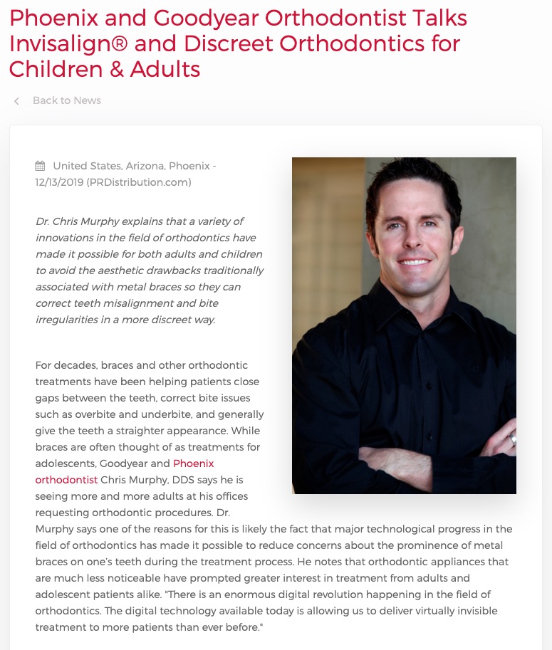 Phoenix Orthodontist Discusses Invisalign and Discreet Braces | Murphy Orthodontics